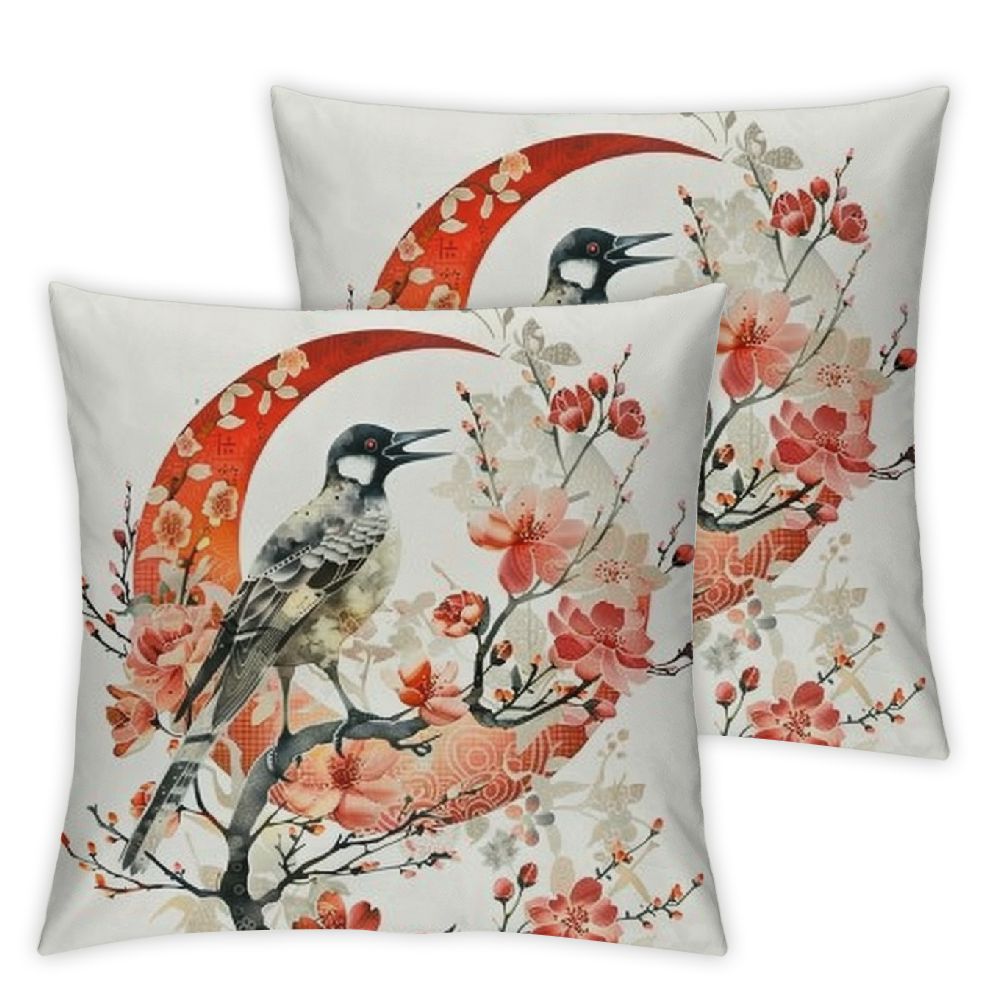 Origami red-crowned crane Japanese cherry blossoms T crane Throw ...