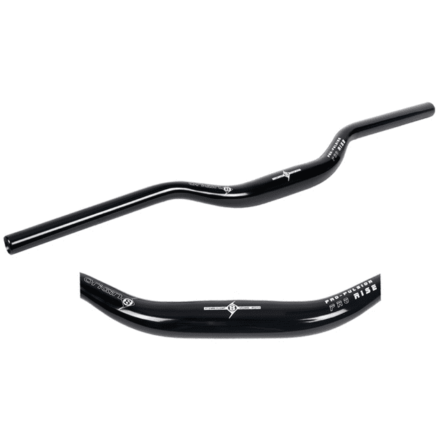 Origin-8 Pro Riser Handlebar 40mm Rise 625mm Wide 25.4mm Clamp Black ...