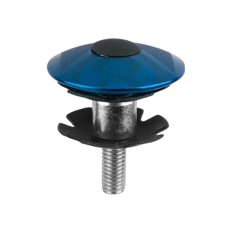 Origin-8 Threadless Headset Top Cap & Bolt 1-1/8 Ano Blue + Fork Star ...