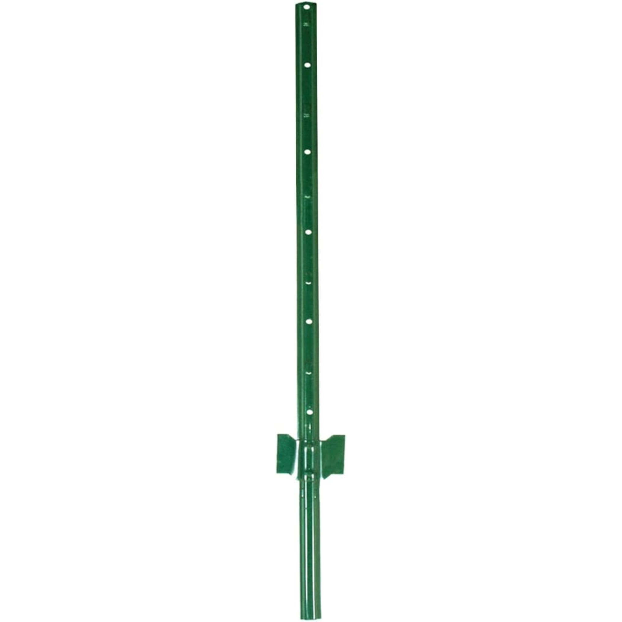 Origin Point Light Duty Metal Garden Fence Post, Green, 4 Feet Tall ...