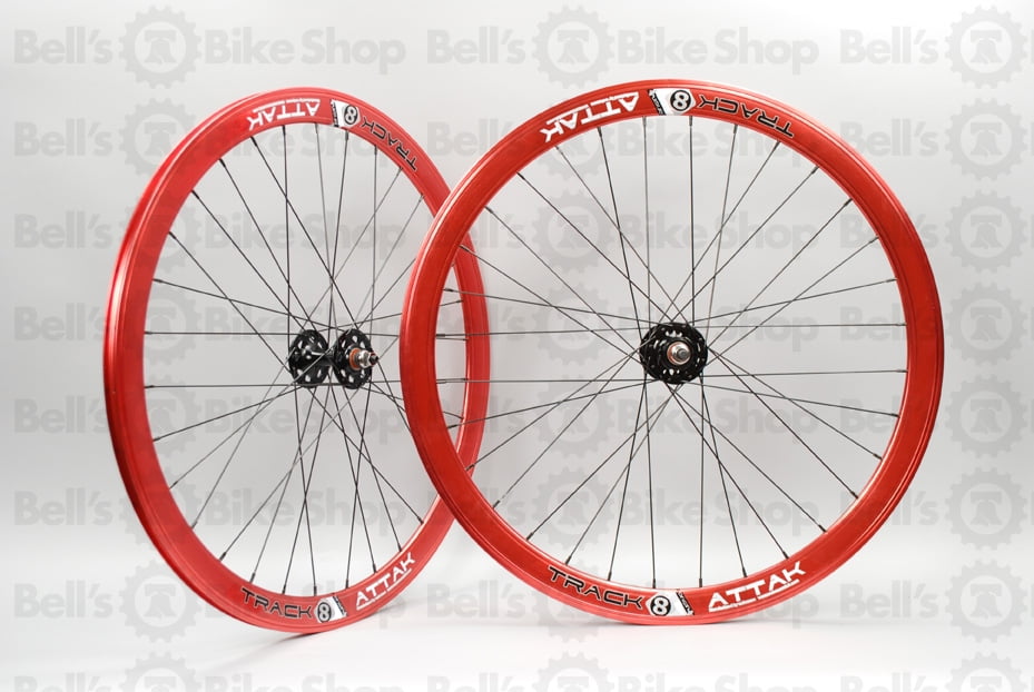 Origin8 Track Attack Wheels RED ANO Fixed Gear Deep V - Walmart.com