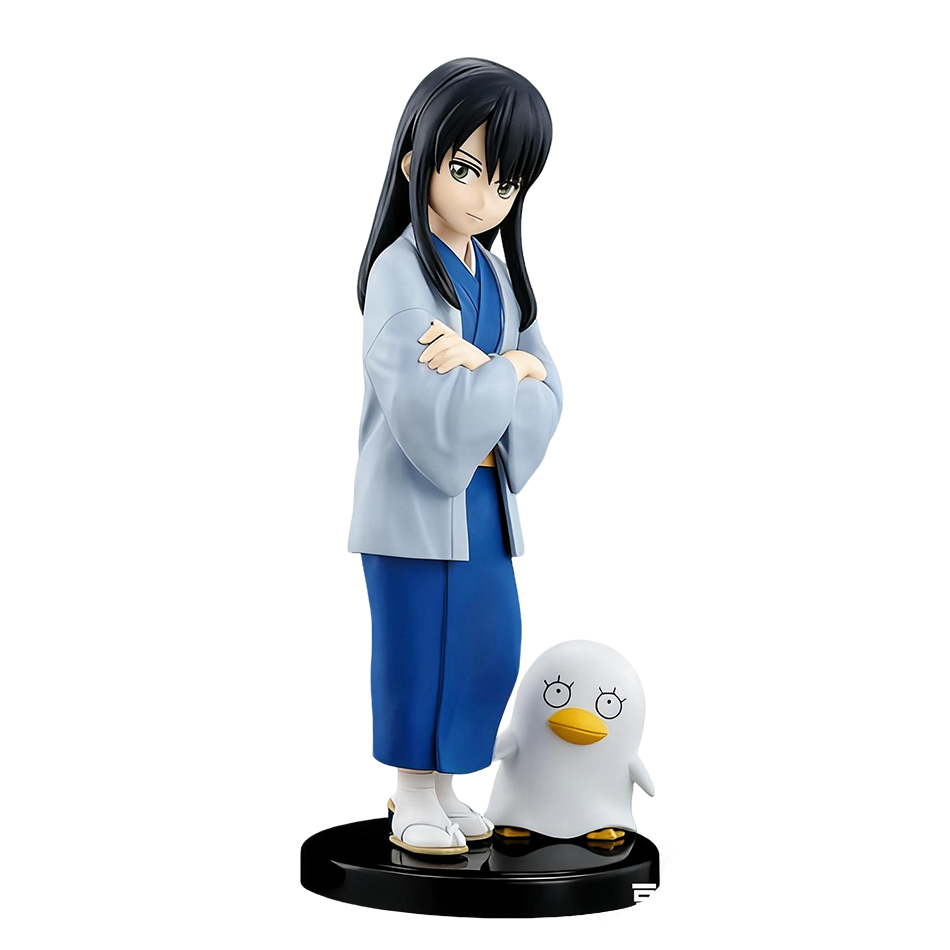 Original 14CM Anime Gintama Figure Sakata Gintoki Katsura Kotarou Stand ...