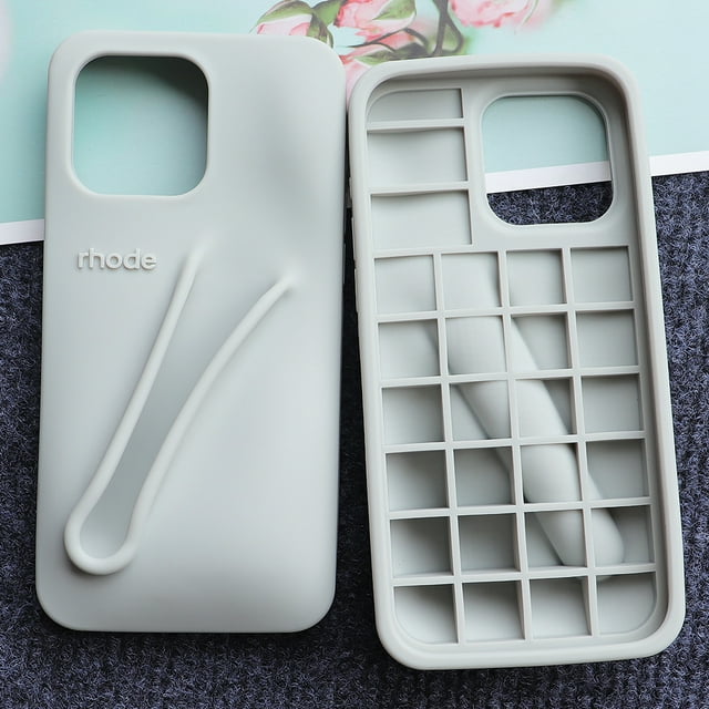 Original 2025 Ins New DIY Lipstick Holder Rhode Soft Phone Case for iPhone 16 Pro Max 15 13 12 ...