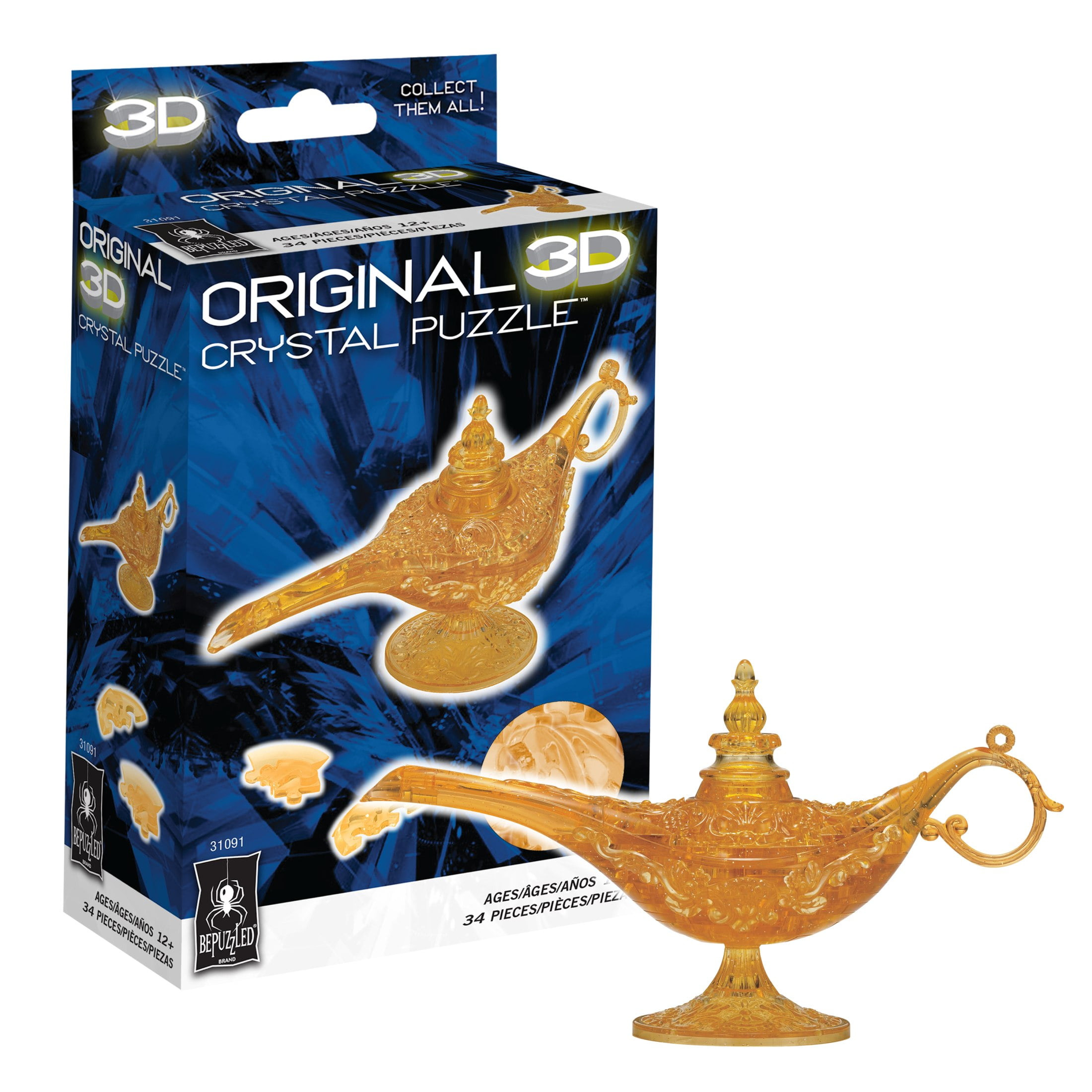 Magic Lamp Original 3D Crystal Puzzle from BePuzzled, Ages 12 and Up ...