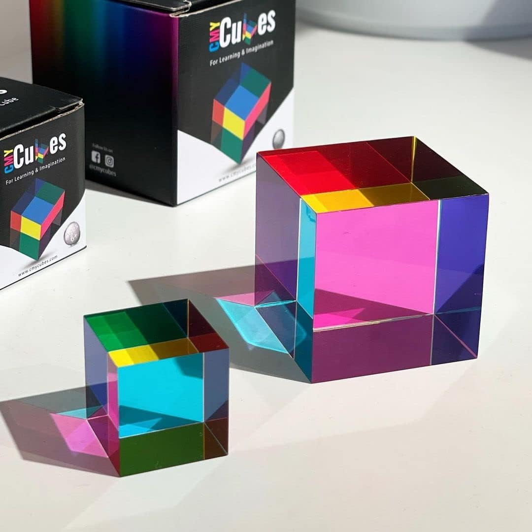 Original (50mm) - Cyan, Magenta & Yellow Cube - Optical Color Cube ...