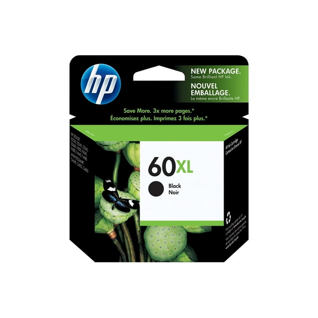 Original 60xl Black High Yield Ink Cartridge Cc641wn For Deskjet