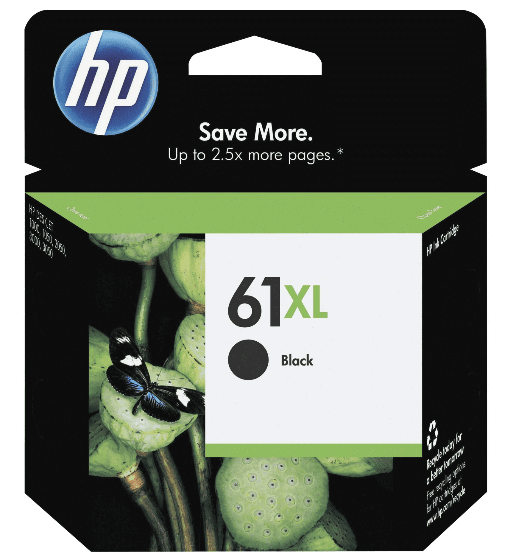 61XL High Yield Black Printer Cartridge, Compatible with HP DeskJet ...
