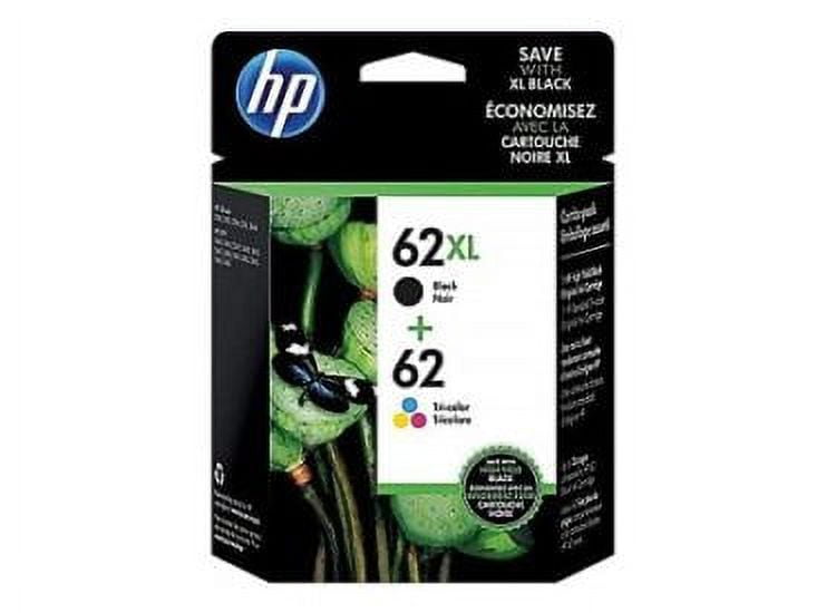 Original 62XL Black & 62 Tri-Color Ink Cartridges, C2P05AN, C2P06AN for ...