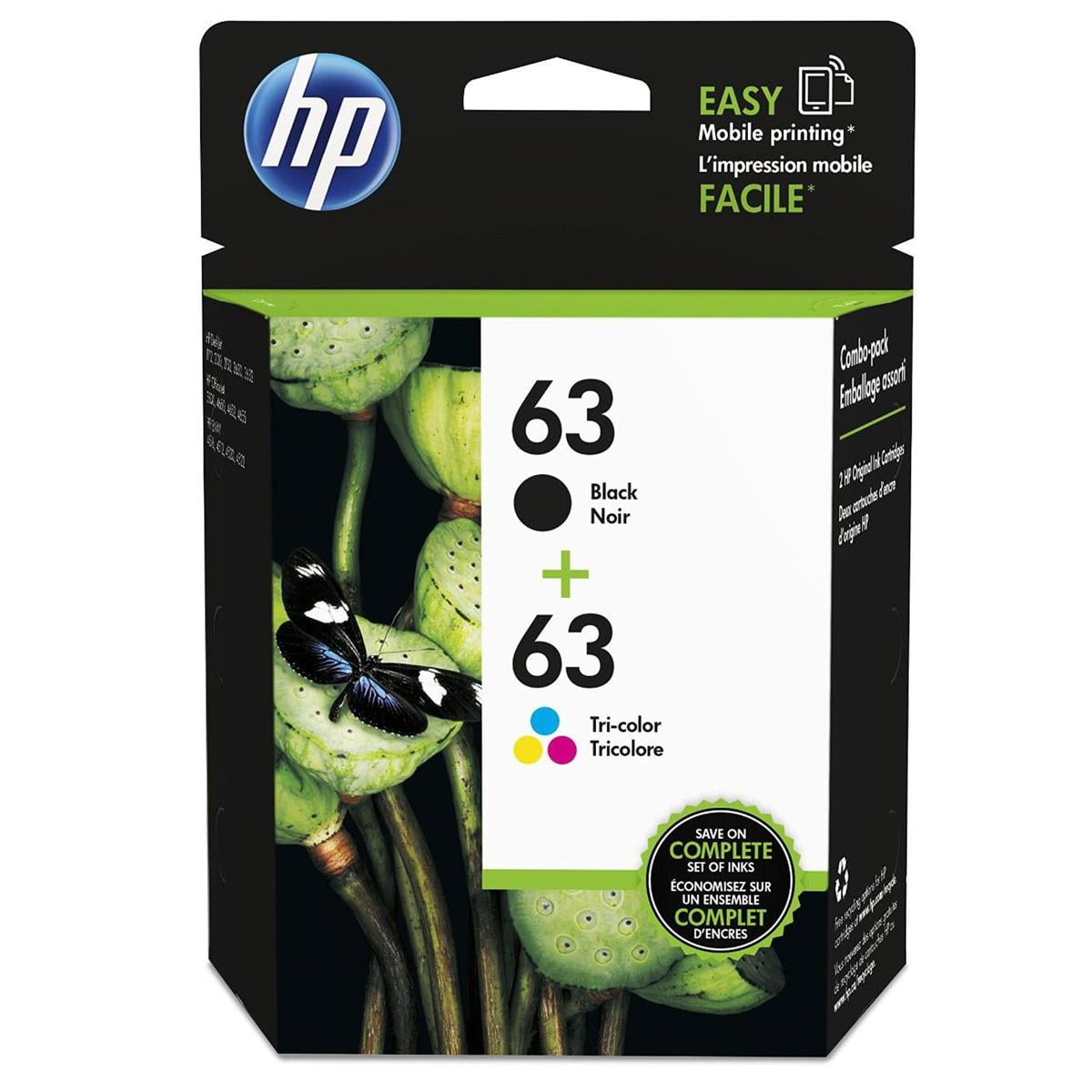 Original 63 Black & Tri-Color Standard Yield Ink Cartridge, 2-Pack L0R46AN - Walmart.com