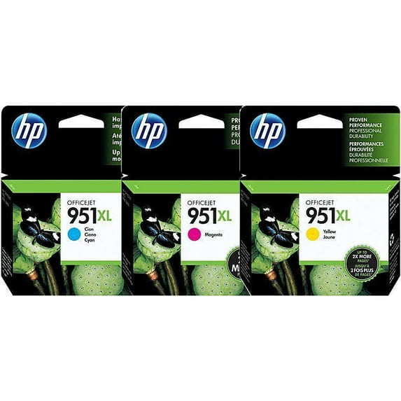 Original 951XL Cyan, Magenta, Yellow color Inkjet Combination (CN046AN ...