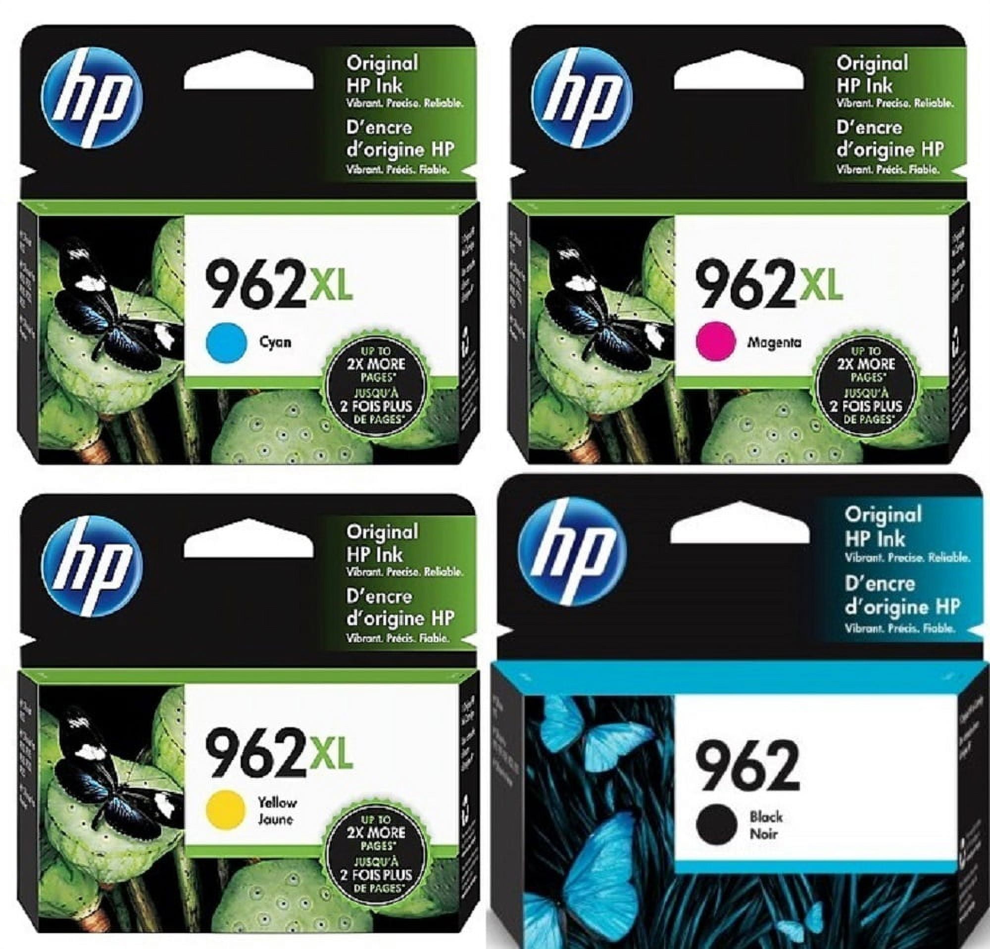 Original 962 Standard Black & 962XL Cyan/Magenta/Yellow Printer ...