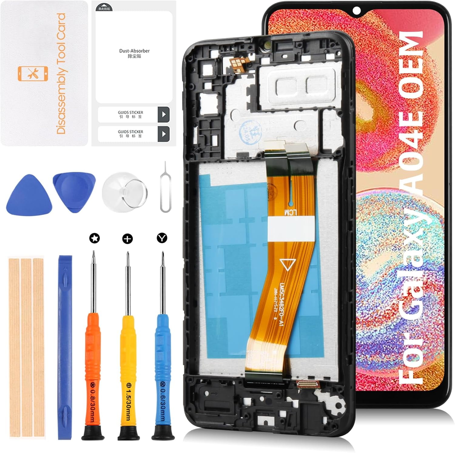 Original A04E A042 OEM Screen LCD Display +Black Frame for Samsung Galaxy A04e A042F A042M 6.5 ...