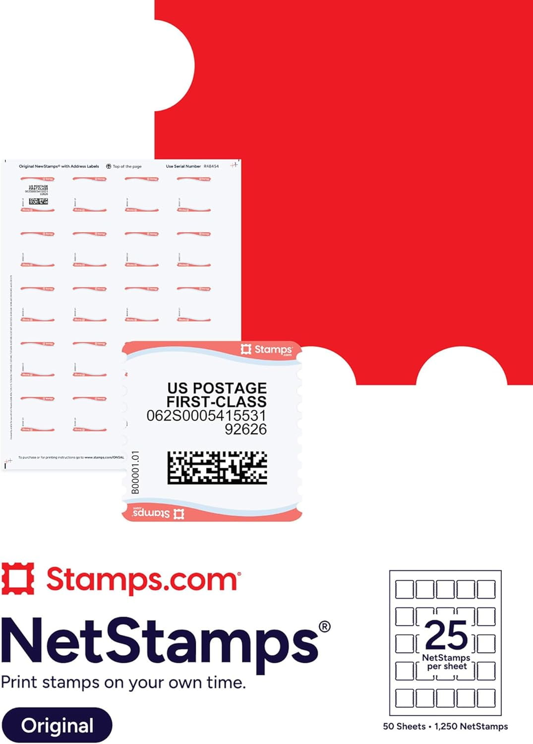 Original with Address Label NetStamps 1000-Pack (50 Sheets) Printable ...