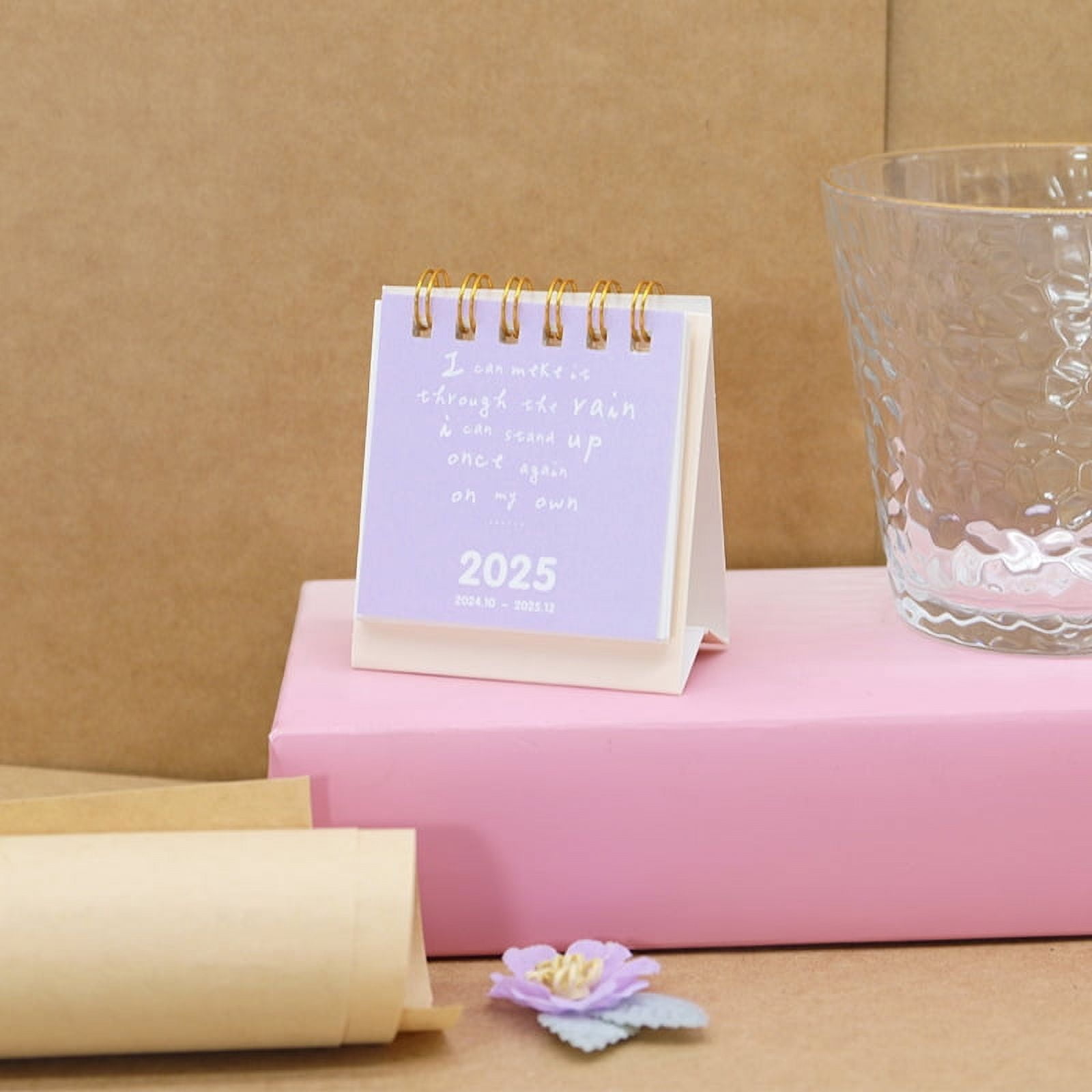 Original Aesthetic 2025 Mini Desk Calendar – Simple & Fresh Daily ...