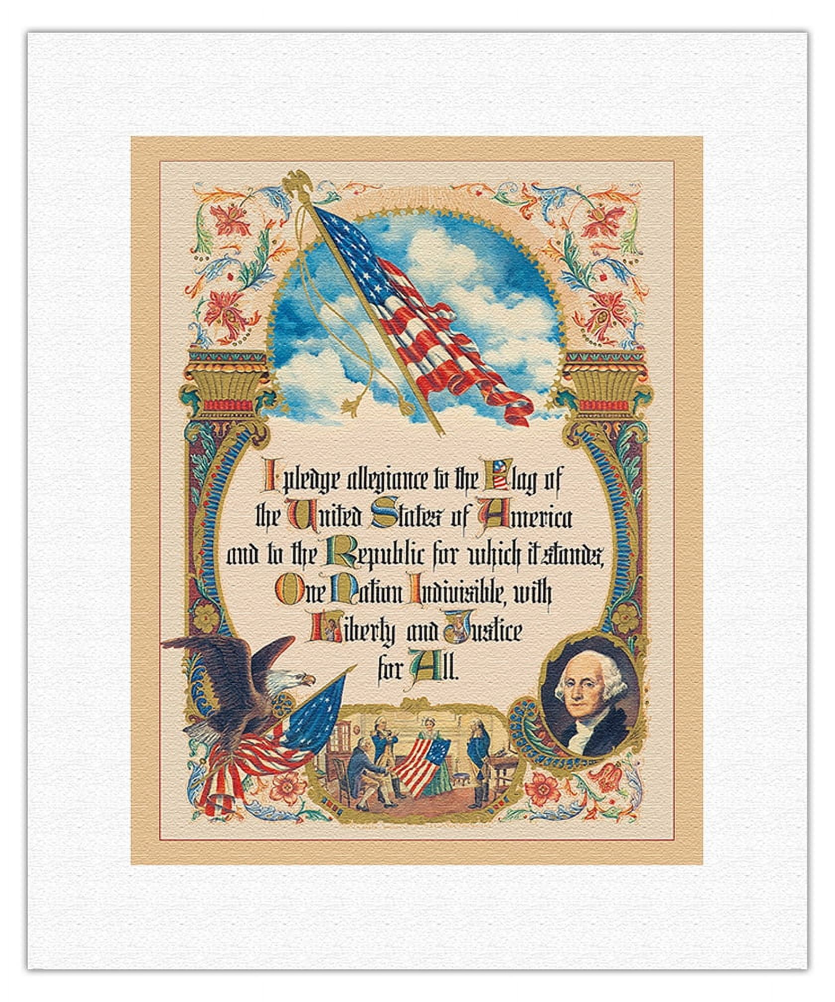 Original American Pledge of Allegiance - One Nation Indivisible Version ...