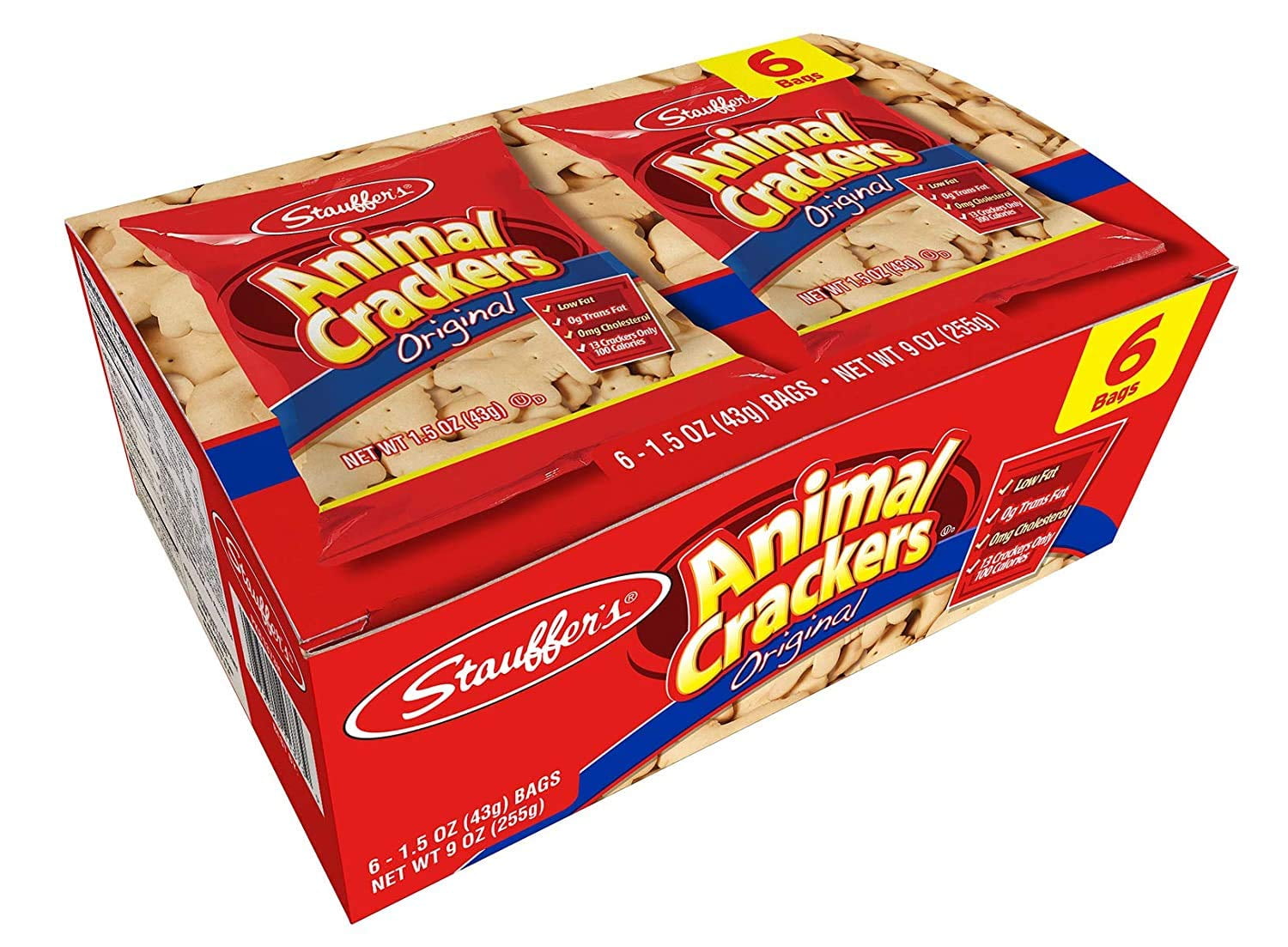 Original Animal Crackers, 12 Snack Packs, 1.5 Oz. Each - Walmart.com