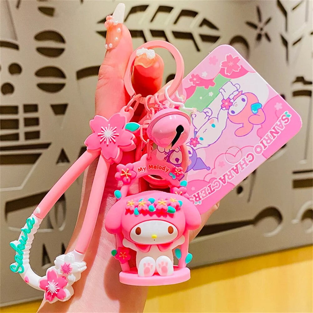 Original Anime Sanrio Kuromi Keychain 산리오 Kawaii Sakura Series ...