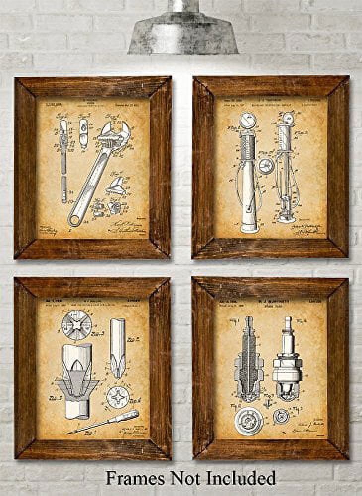 Original Auto Mechanic Tools Patent Prints - Set of Four Photos (8x10 ...