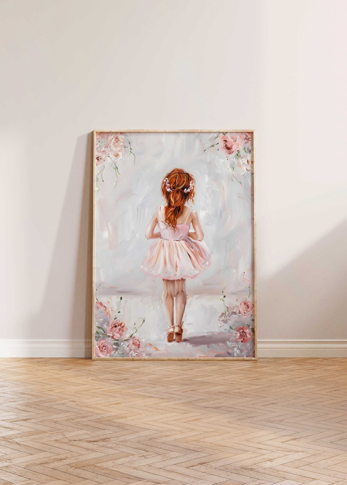 Original Ballet Nursery Art, Ballerina Nursery Decor, Pink Girls Room ...