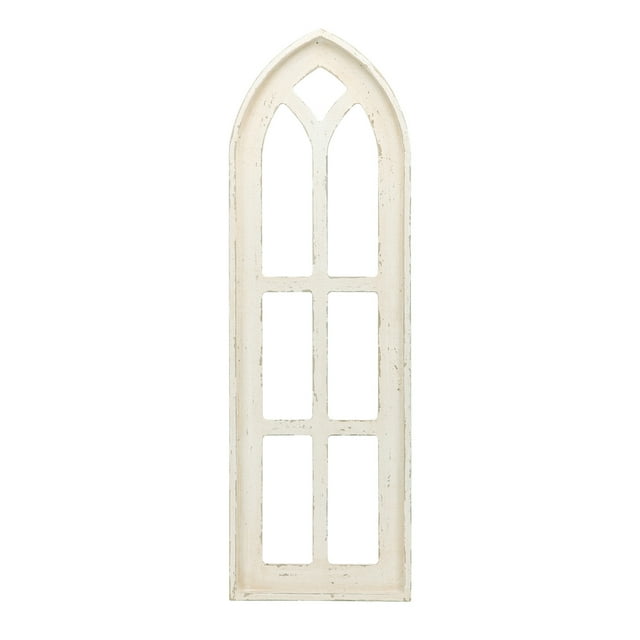 Synovana Arched Wooden Window Frame Wall Decor, Rustic Farmhouse Wood ...