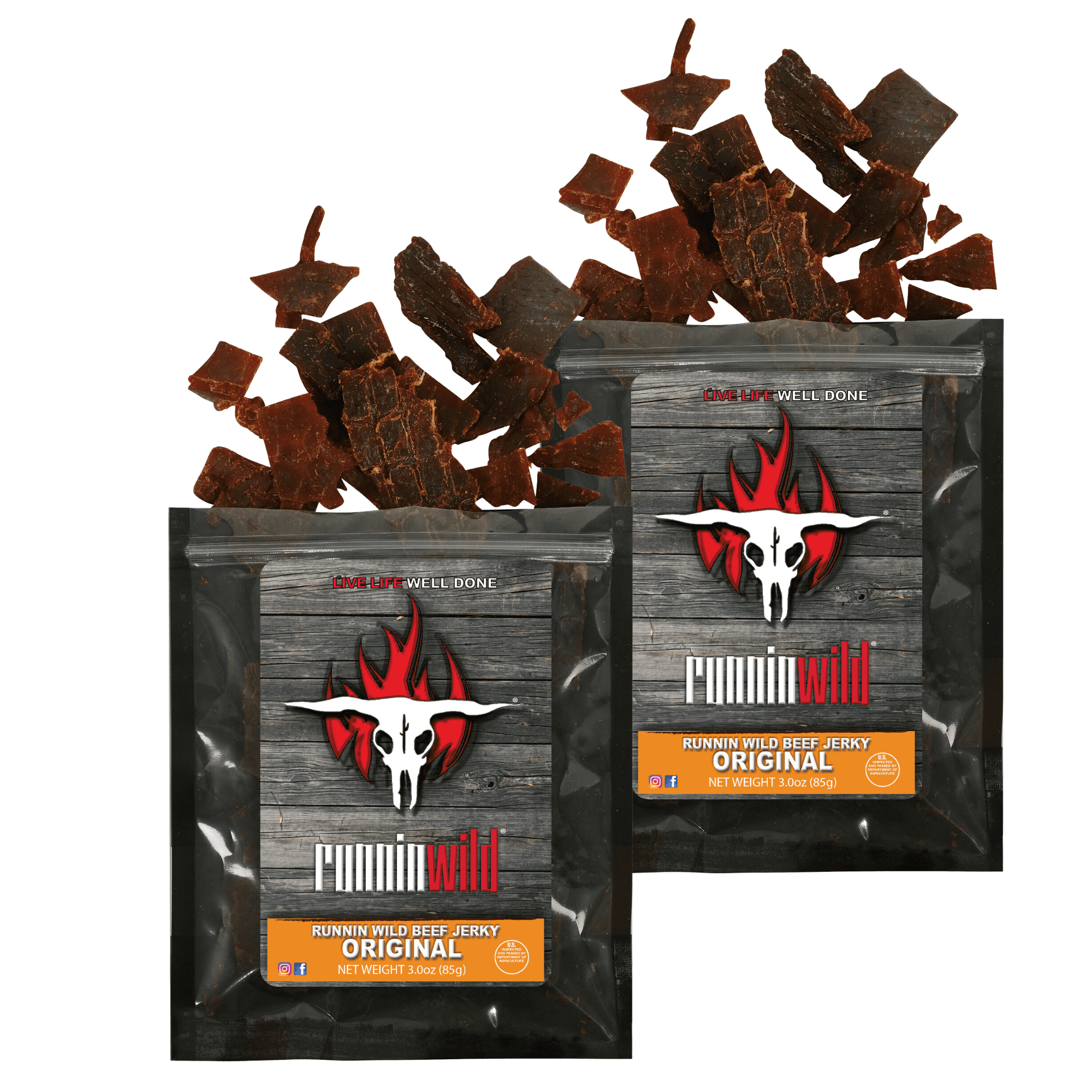 Original Beef Jerky | 6oz total (Pack of 2 bags, 3oz each) - Walmart.com