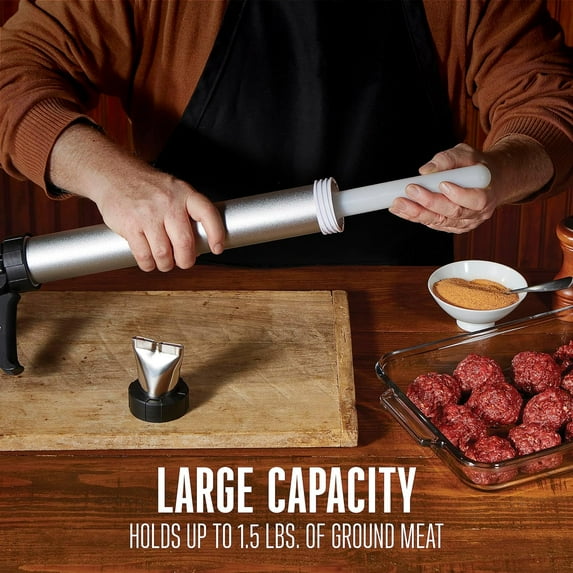 Original Beef Jerky Gun Kit, Makes Flat and Round Snack Sticks, 1.5lbs ...