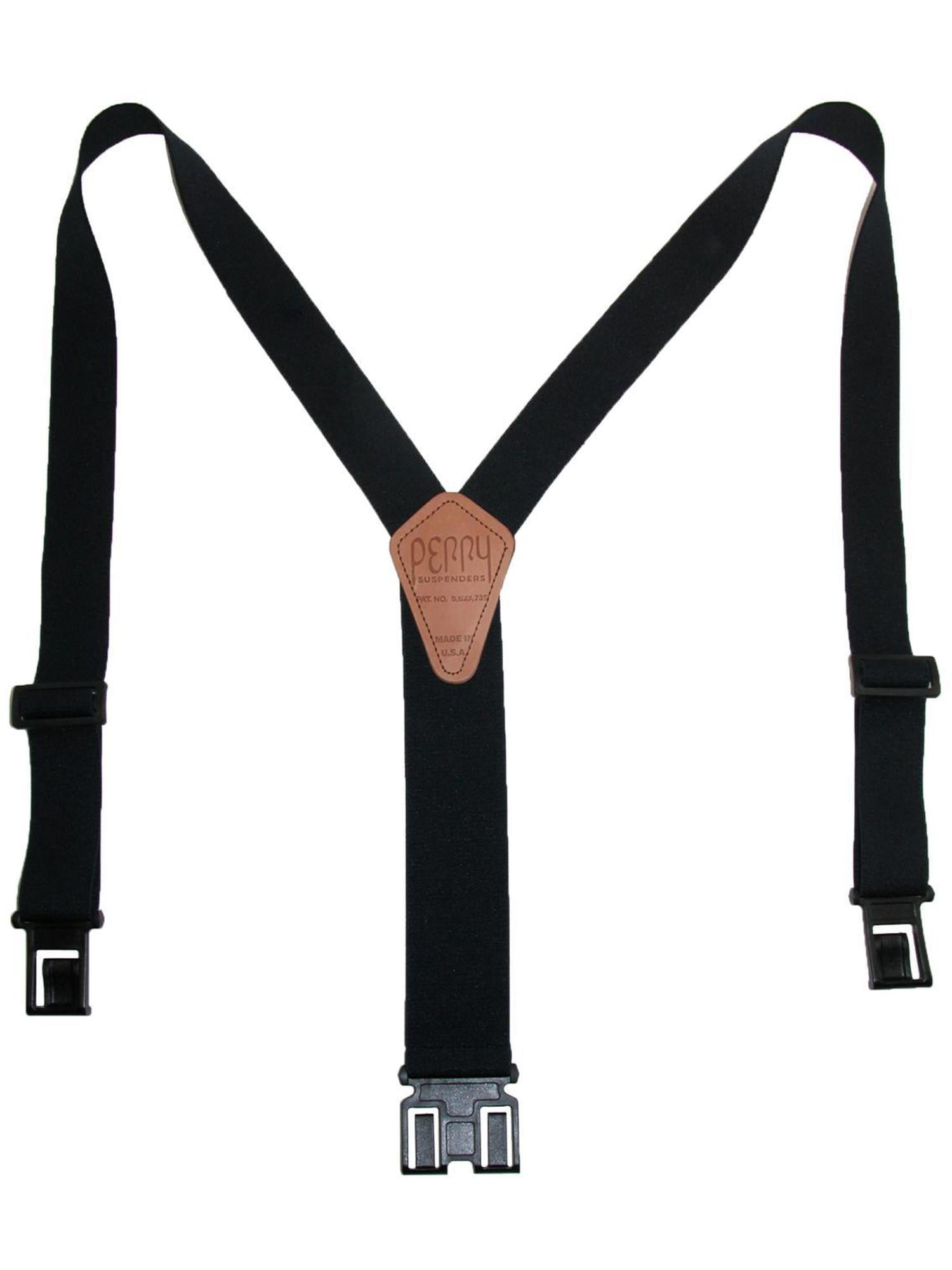 Perry's Men's Tall Elastic 1.5 Inch Wide Belt Clip-On Suspender ...