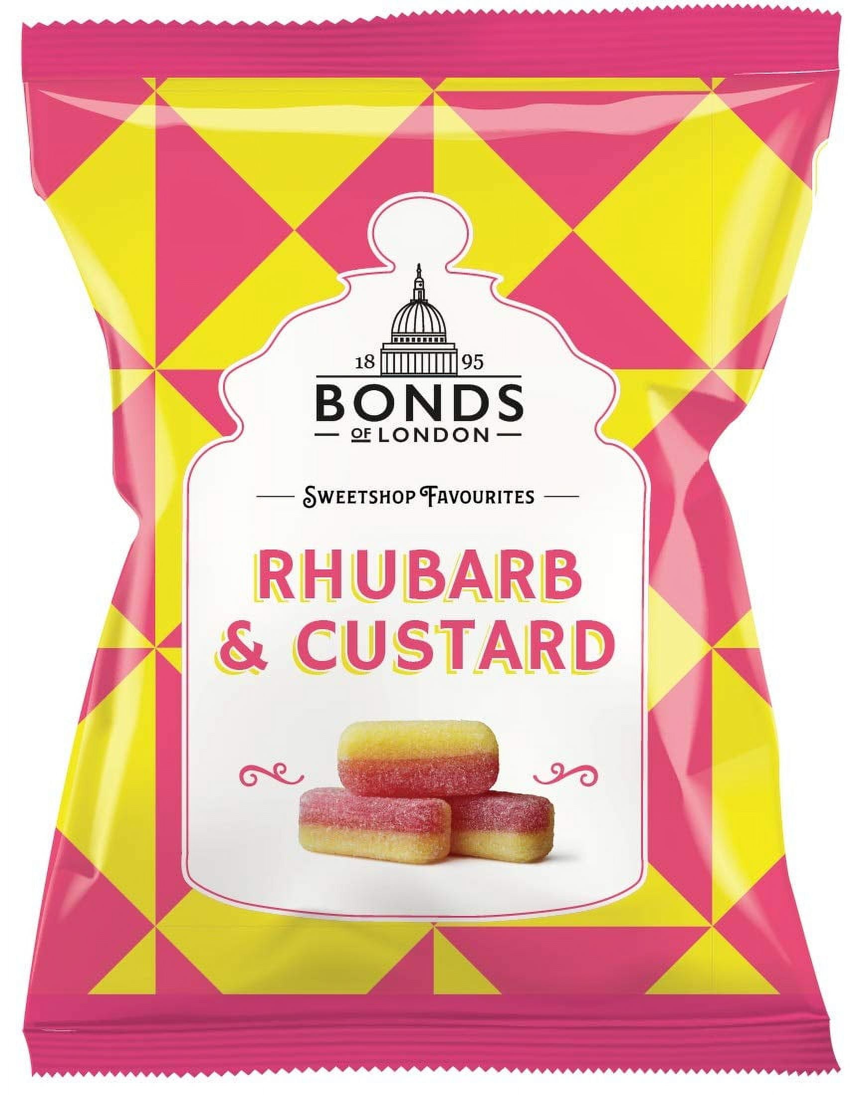 Original Bonds London Rhubarb RE32 Custard Bag Sugar Coated Rhubarb ...