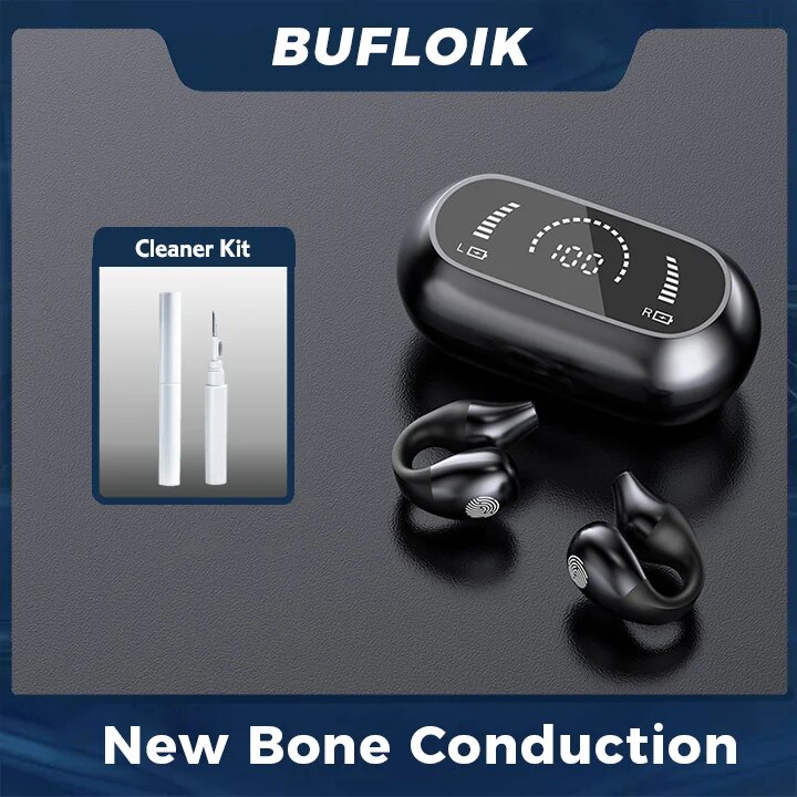 Original Bone Conduction Bluetooth Earphones Open Ear Clip Wireless ...