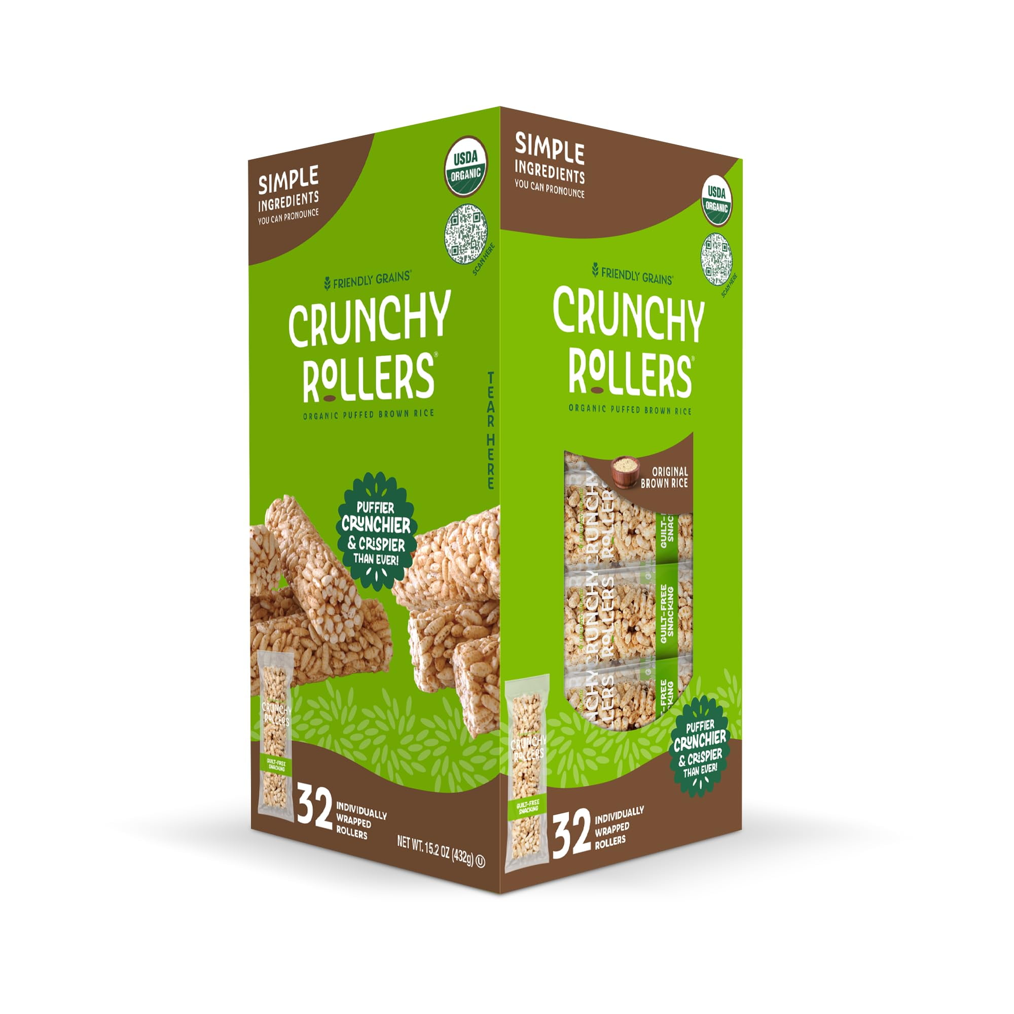 Original Brown Rice AJH3 Crunchy Rollers - Organic Rice Healthy Snack ...