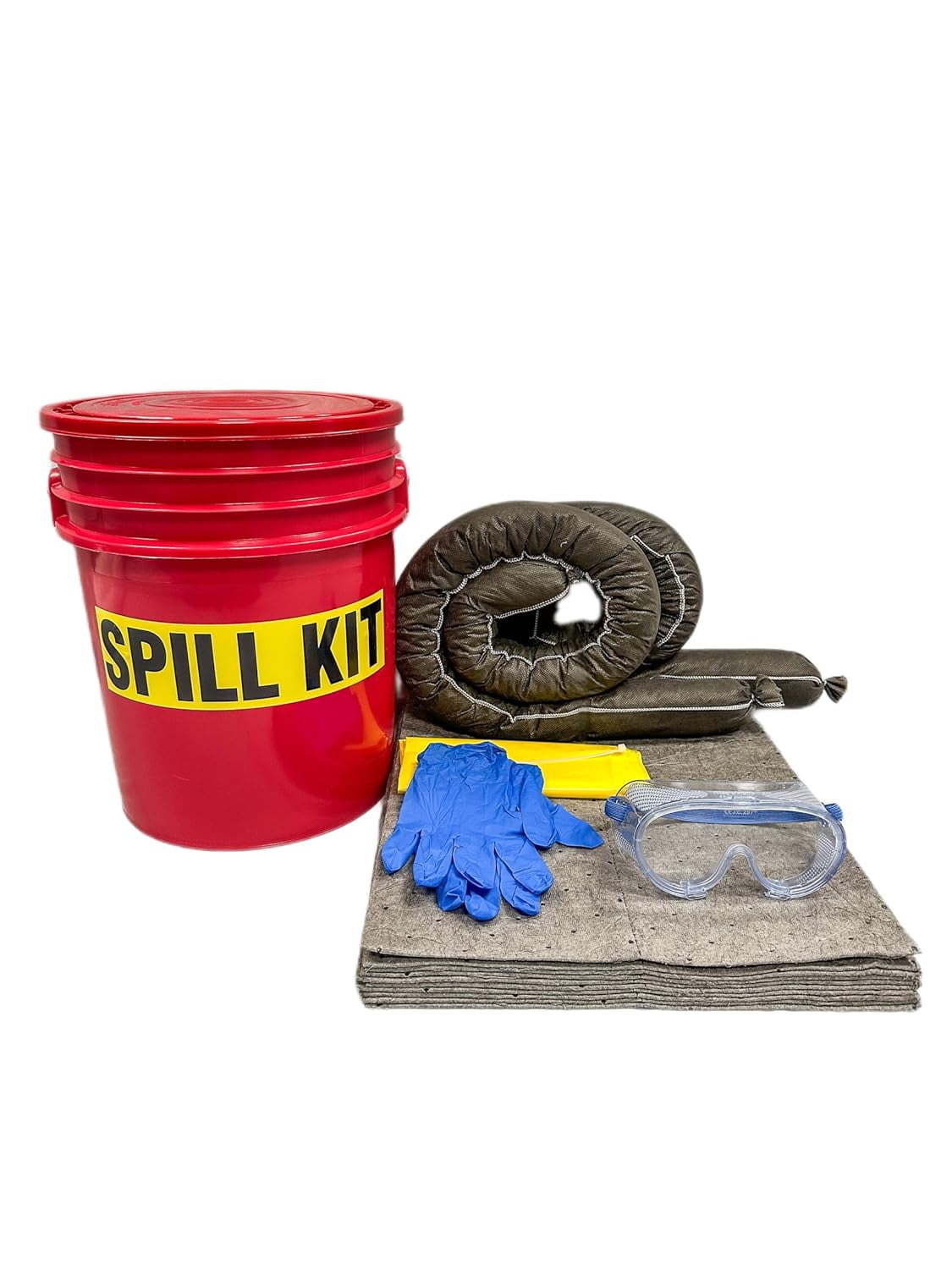 Original Bucket Spill Kit - Universal Absorbents & 5-Gallon Red Bucket ...