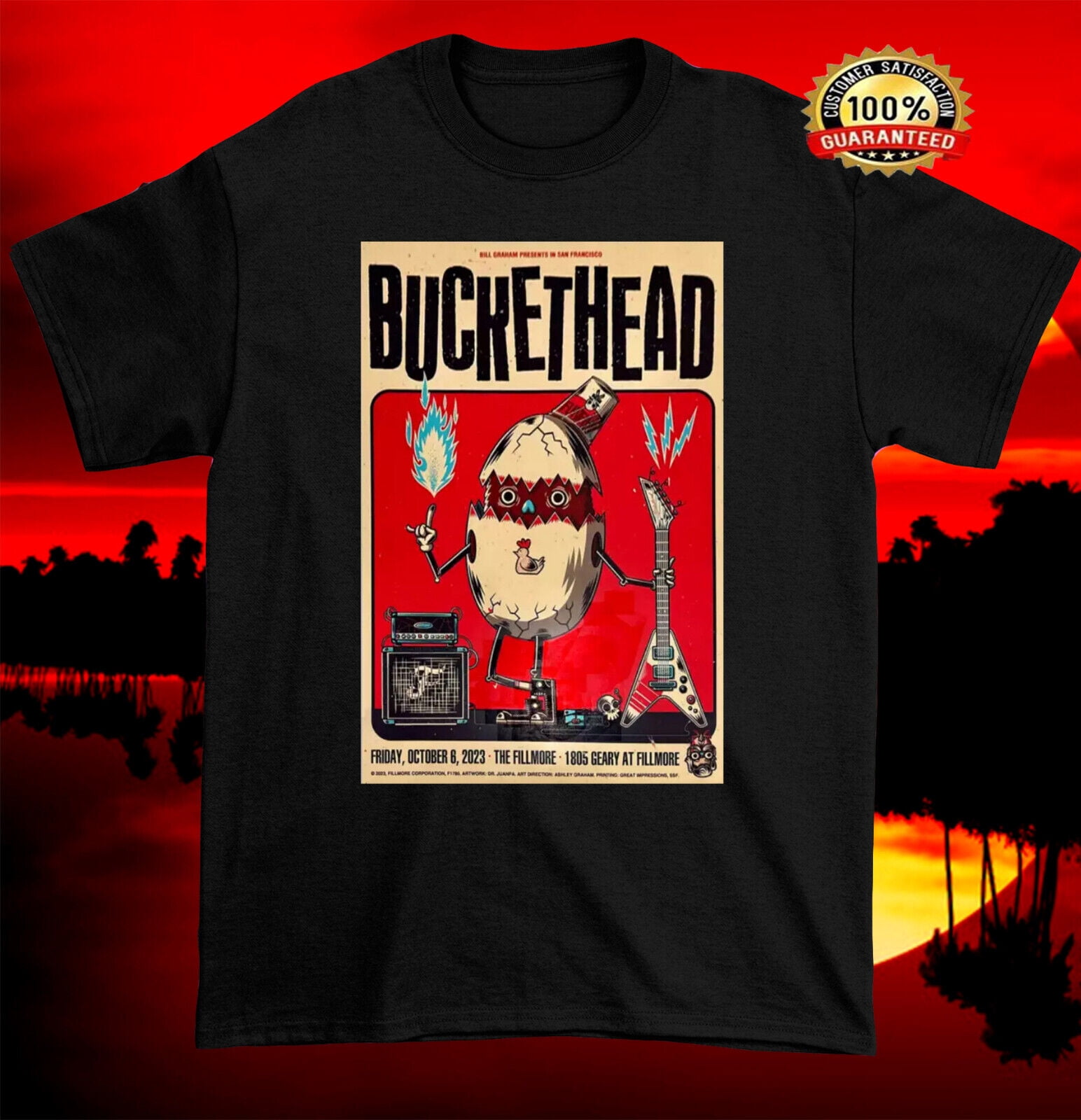 Original Buckethead The Fillmore October 3 2023 Concert Shirt - Walmart.com