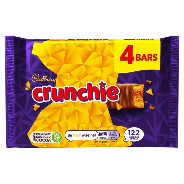 Original Cadbury Crunchie Chocolate OIF8 Bar Pack, Candy Imported From ...