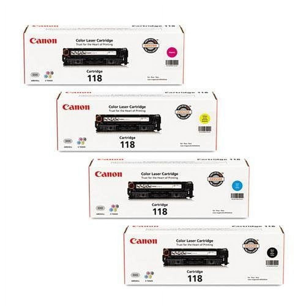 Canon 118 OEM Printer Cartridge Toner - Black, Cyan, Magenta, Yellow ...