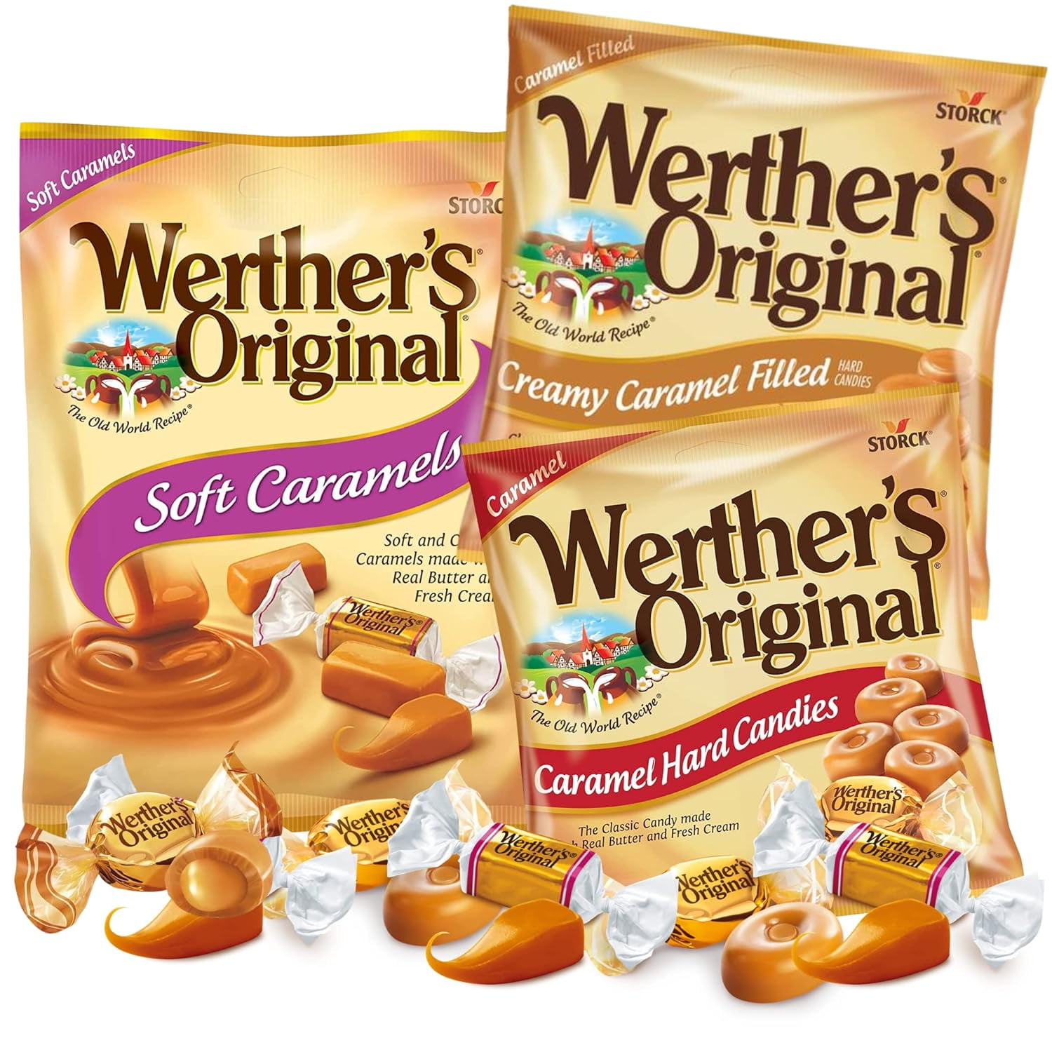 Original Caramel Candy Assortment, Individually Wrapped Hard, Soft and ...