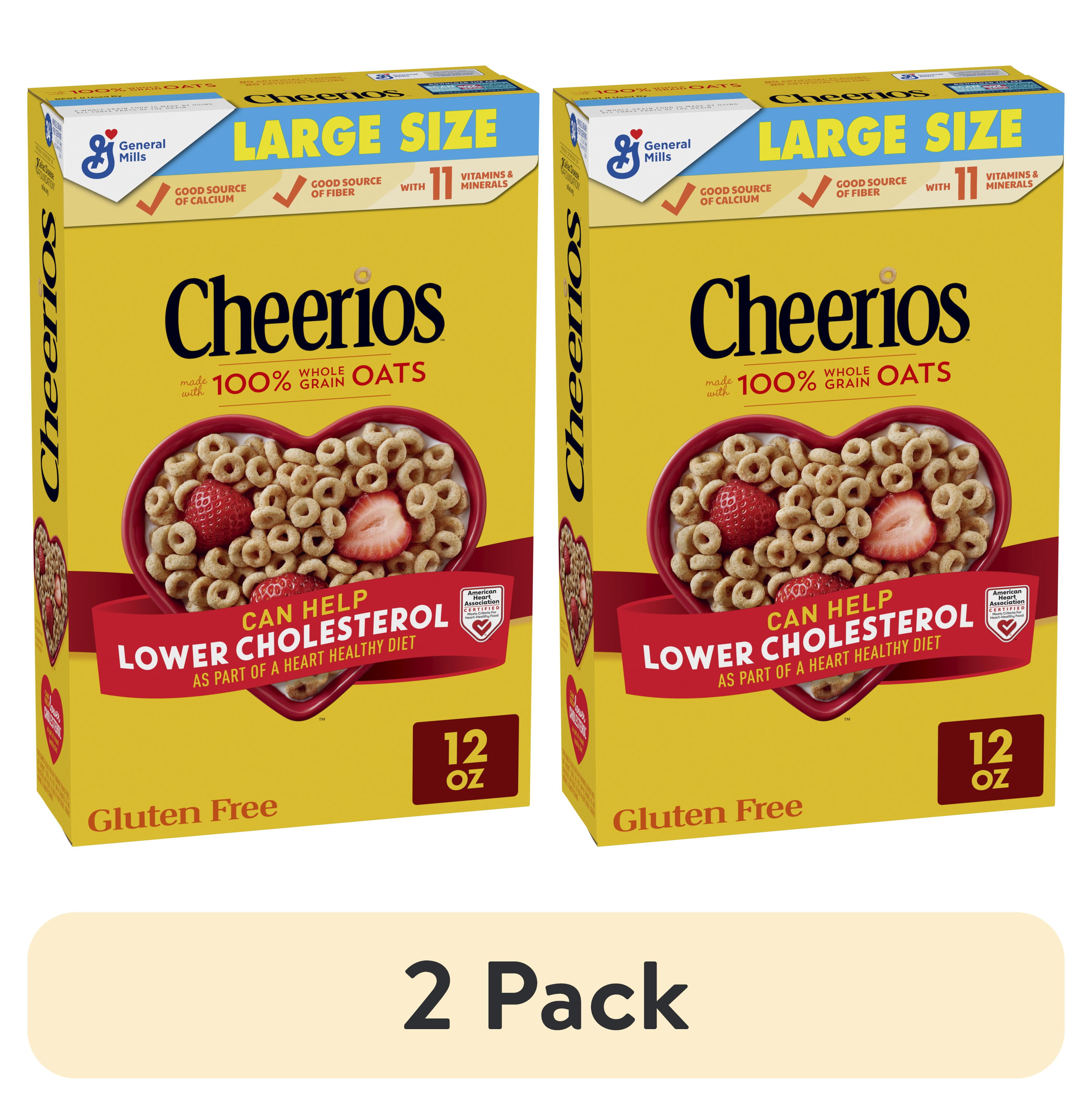 (2 pack) Cheerios, Heart Healthy Gluten Free Breakfast Cereal, Large ...
