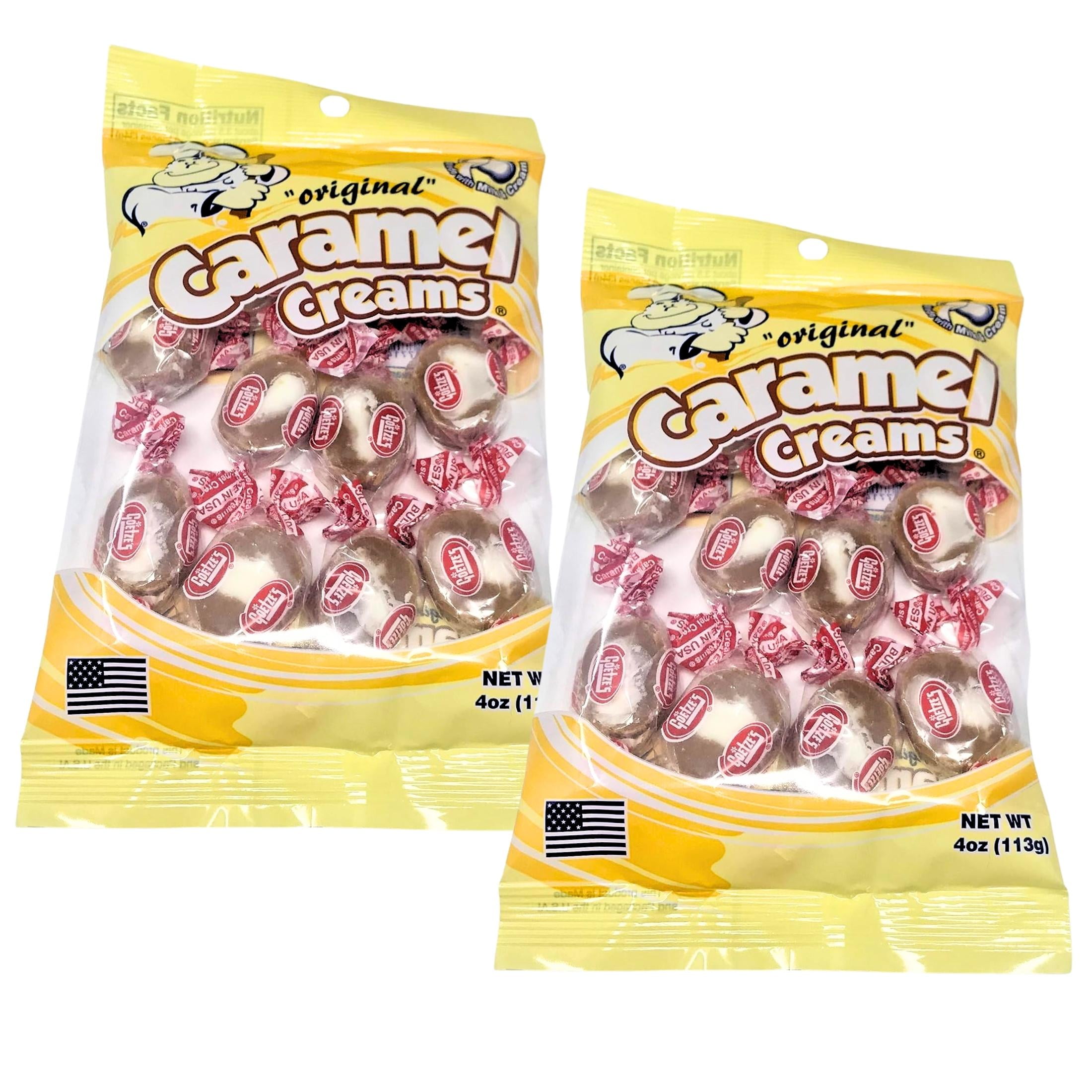 Original Chewy Caramel Creams 4 Ounce Individually Wrapped Candy Snack ...