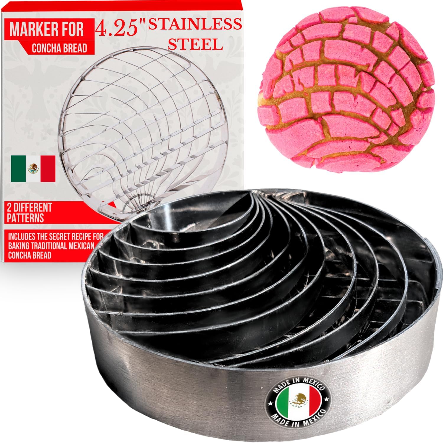 The Original Concha cutter mexican bread mold made of Stainless Steel 4 ...
