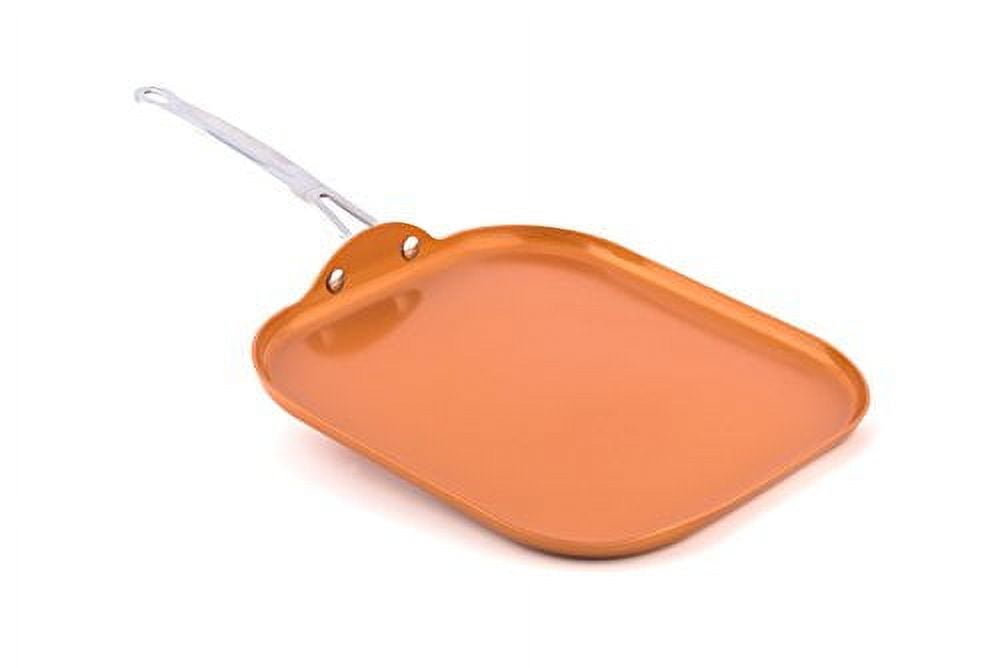 Original Copper Pan Non-Stick Square Griddle Pan, 11? - Walmart.com
