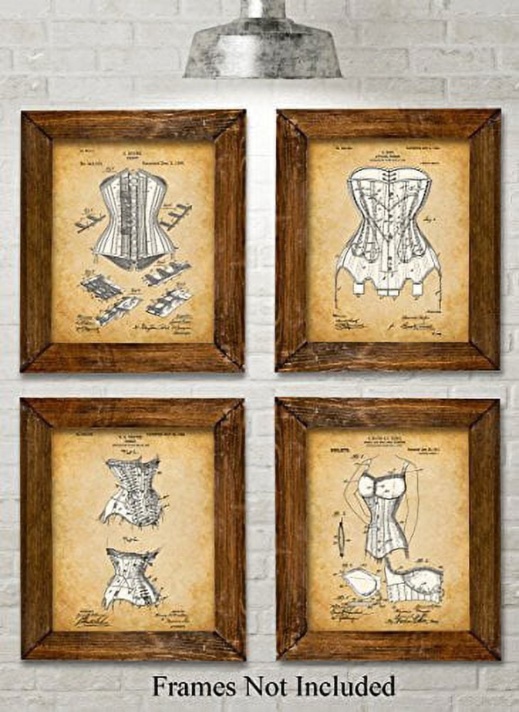 Original Corsets Patent Art Prints - Set of Four Photos (8x10) Unframed ...