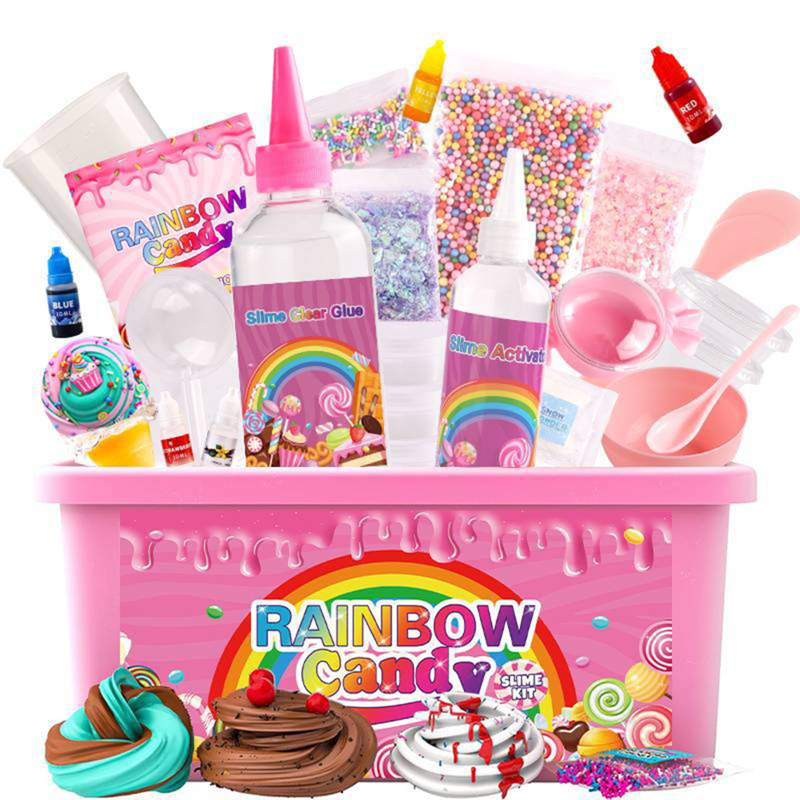 Original DIY Ice Cream Slime Kit for Girls, Ice Cream Slime Making Kit ...