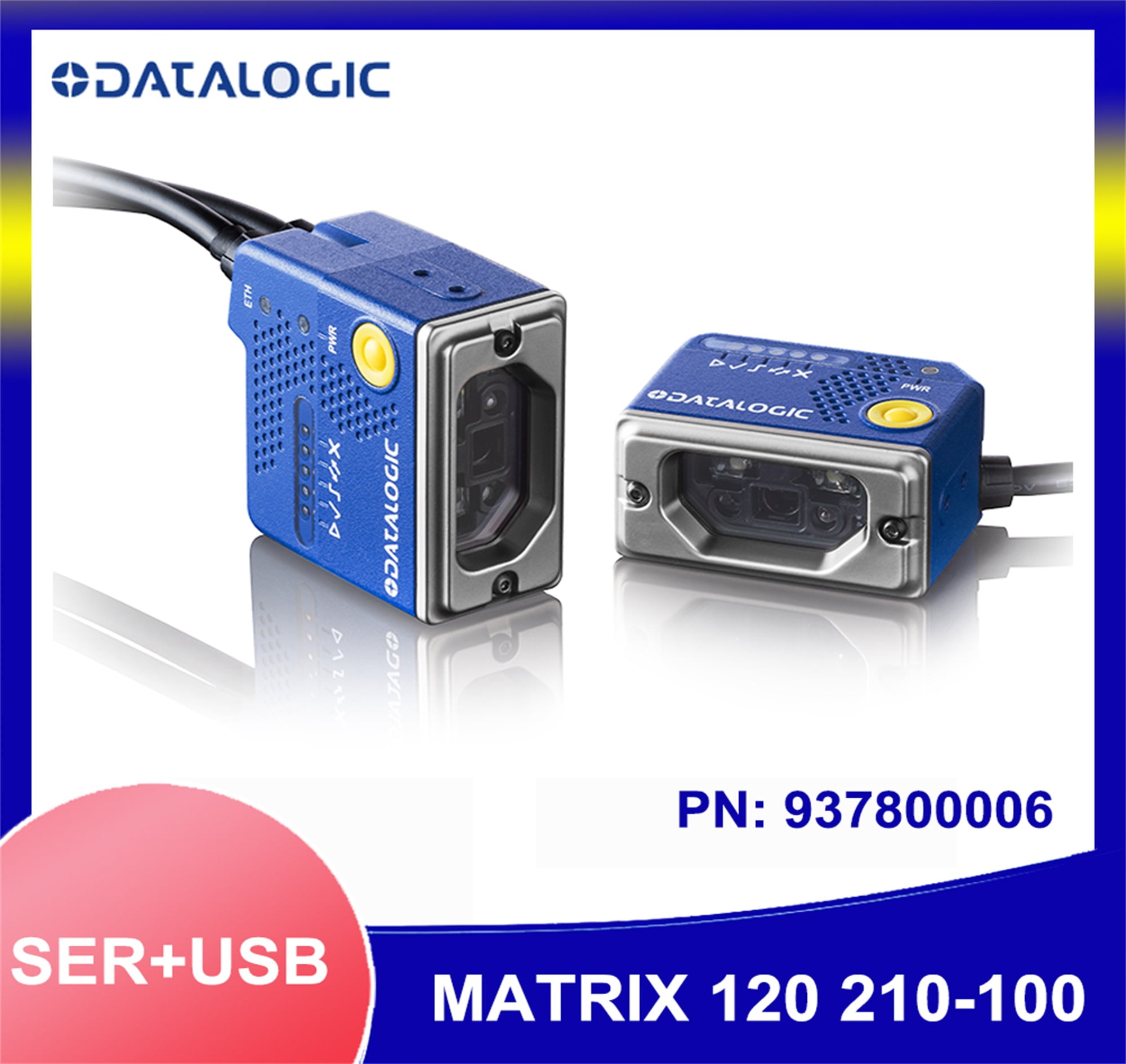 Original Datalogic MATRIX 120 210-100 WVGA SER 1D Fixed Barcode Scanner ...