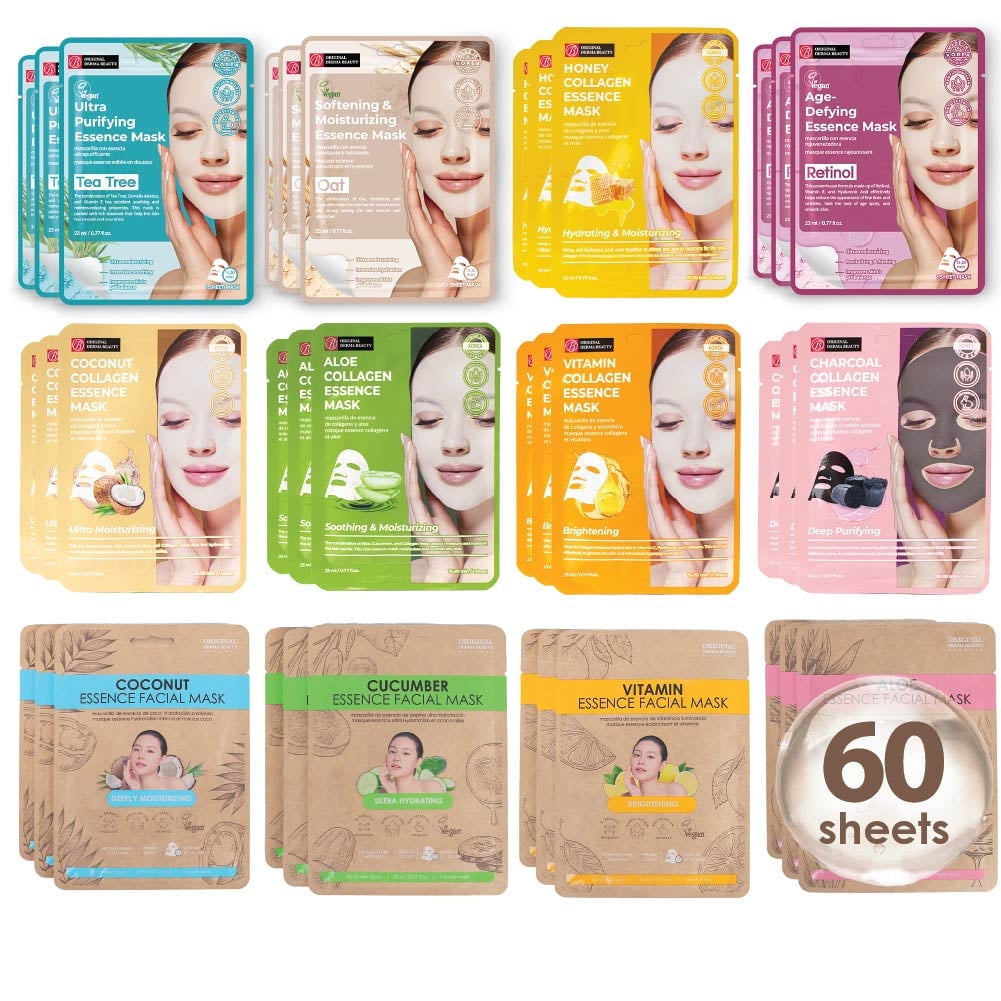 Original Derma Beauty 60PK Bulk Face Masks, Korean Skincare, Facial ...