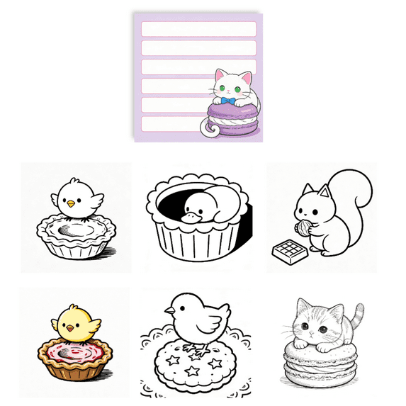 Original Double-Sided Coloring & Note Sticky Notes (100 Pcs) - 100 ...
