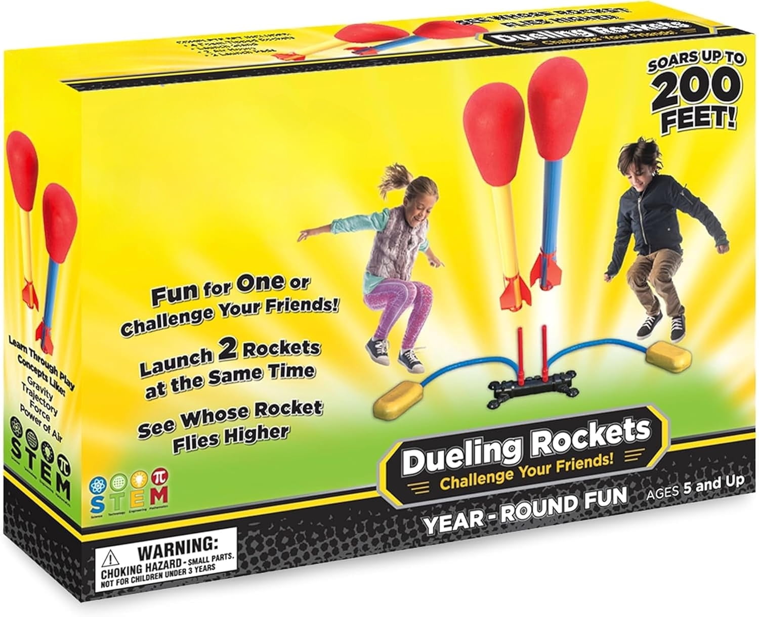 Original Dueling Rocket Launcher for Kids, 8 Rockets - Fun Backyard ...