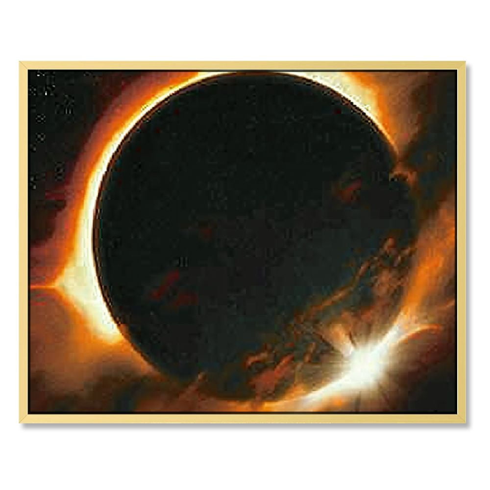 Original Eclipse of Moon Wall Art Canvas Painting Prints Hanging ...