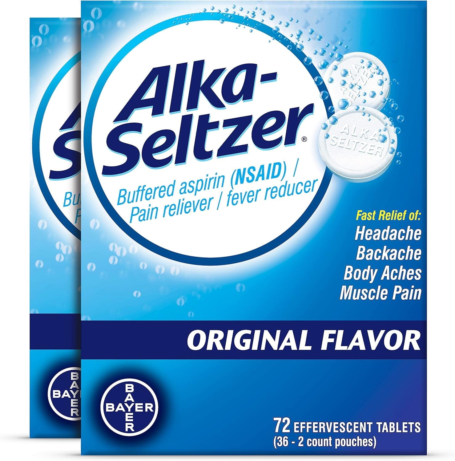 Original Effervescent Tablets, Fast Relief of Headache, Muscle Aches ...