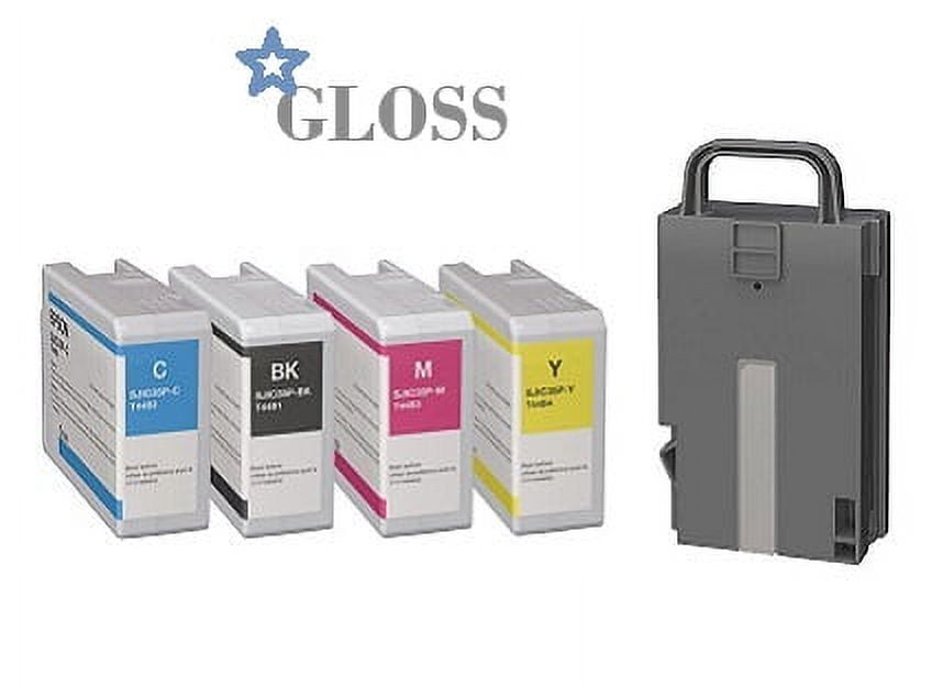 Original Epson SJIC35P Ink Cartridges Set For ColorWorks C6000/C6500 *** Gloss Version *** Black ...