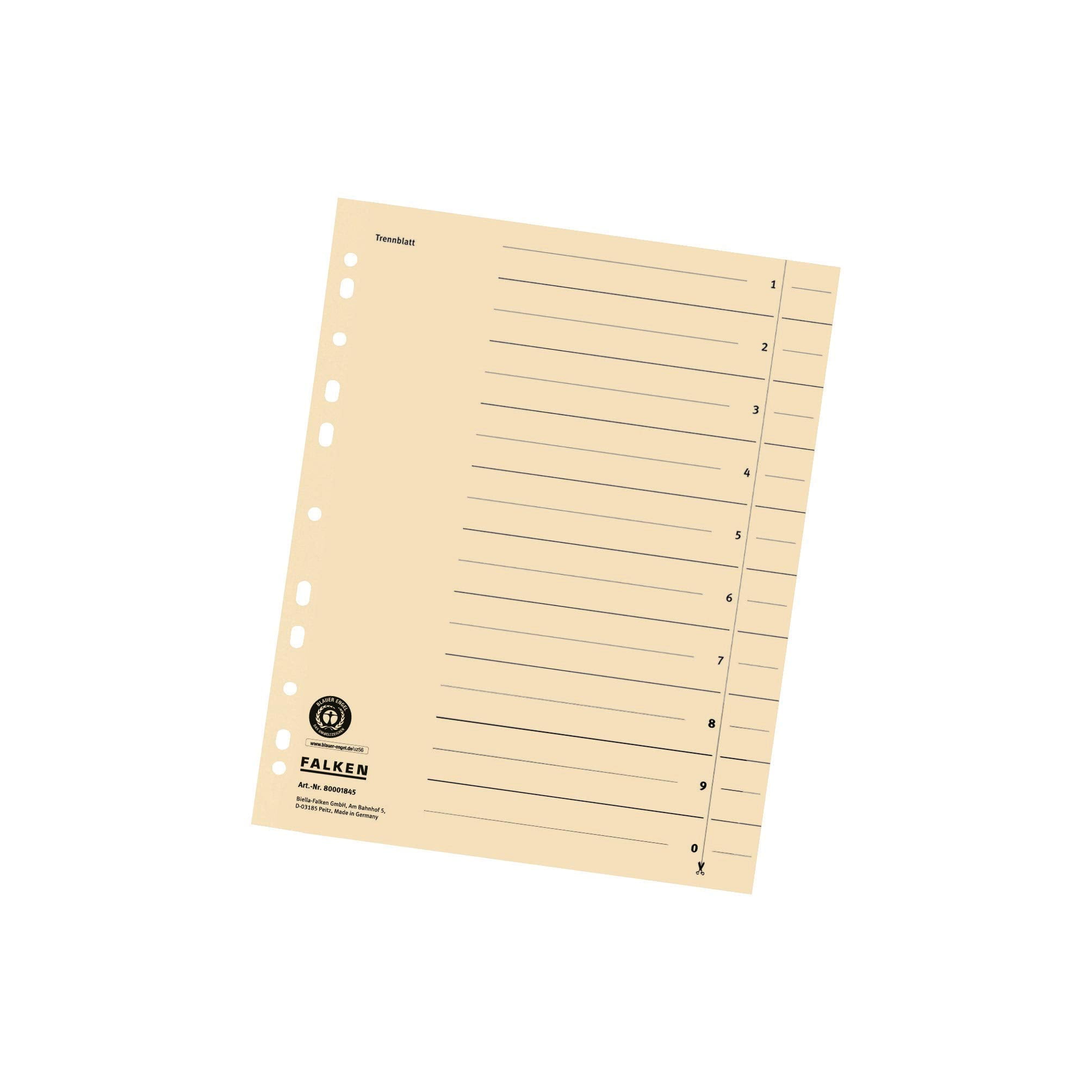 Original Falken 100 pack of dividers. Made in Germany. Made of recycled ...