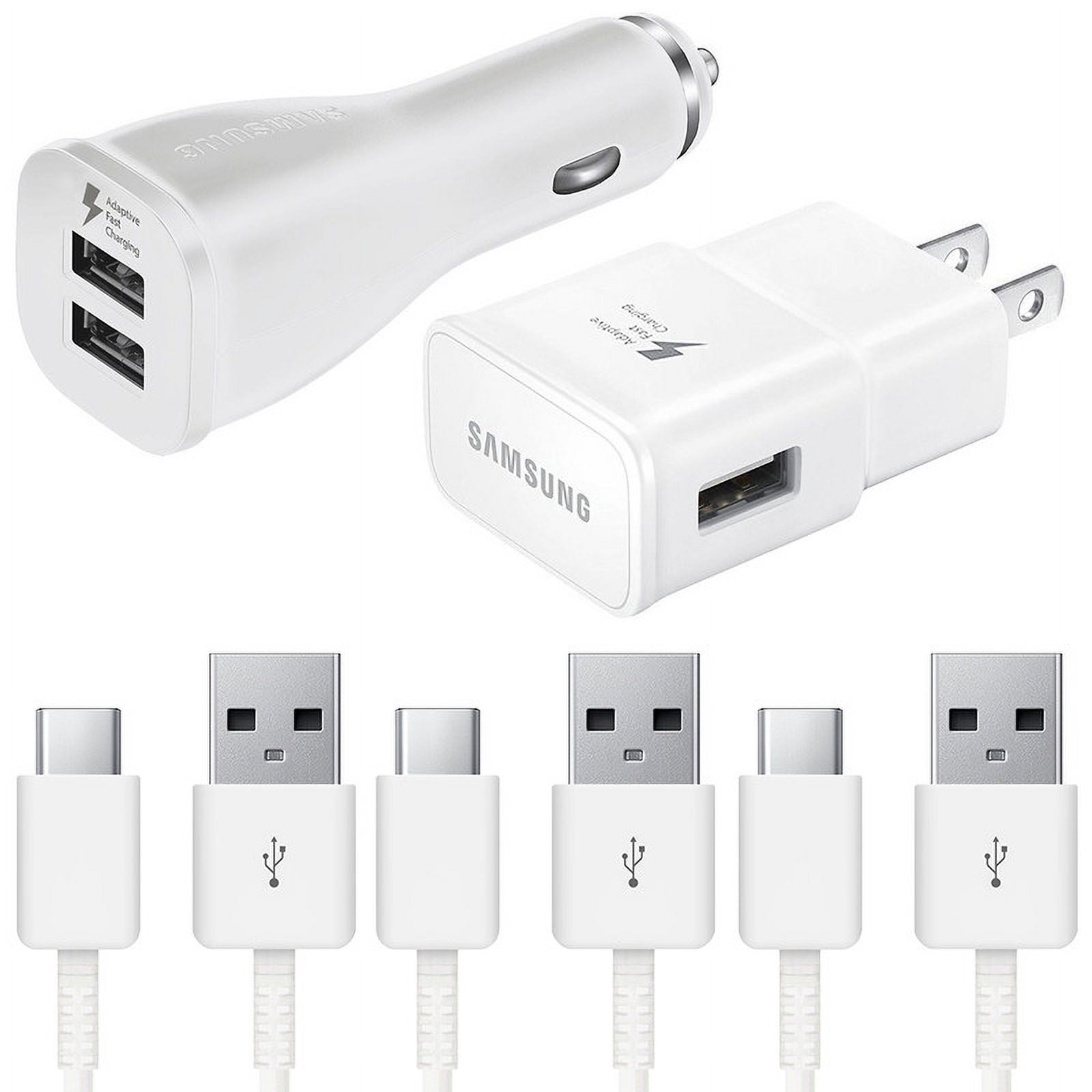 Original Fast Charger Set for Samsung S Series - 15W Wall, Dual Car ...
